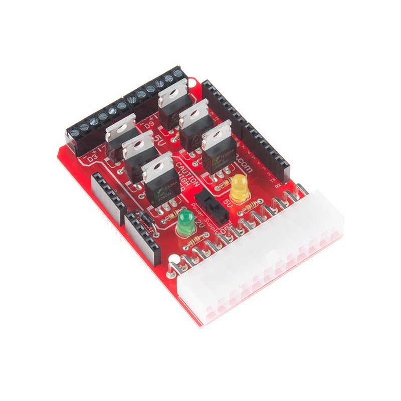 Power Driver Shield - module with MOSFET transistors for Arduino - Kamami on-line store