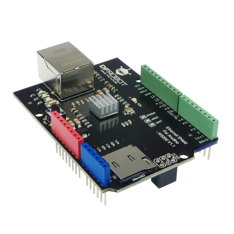 Ethernet Shield - moduł Ethernet W5200 dla Arduino - sklep Kamami