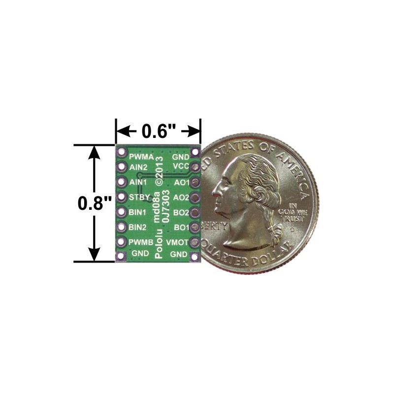 Pololu 713 - TB6612FNG Dual Motor Driver Carrier - Kamami on-line store