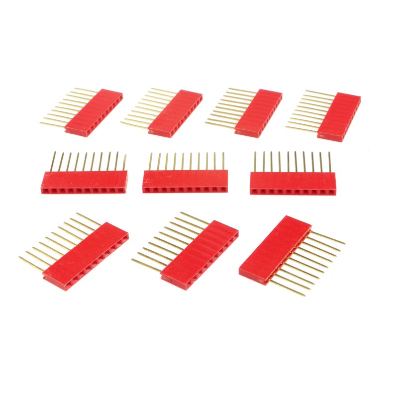 Straight molding 1x10 pins (12mm long legs), 2.54mm - 10 pcs. - Kamami ...