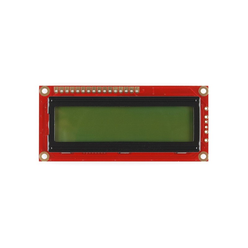 Sparkfun Wyświetlacz LCD 2x16 znaków - zielone podświetlenie - sklep Kamami