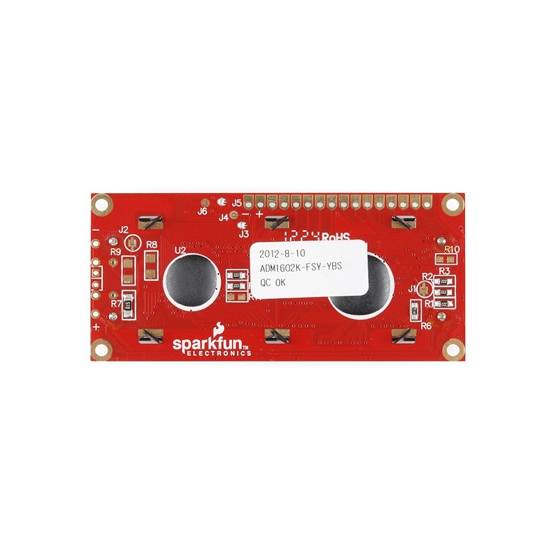 Sparkfun Wyświetlacz LCD 2x16 znaków - zielone podświetlenie - sklep Kamami