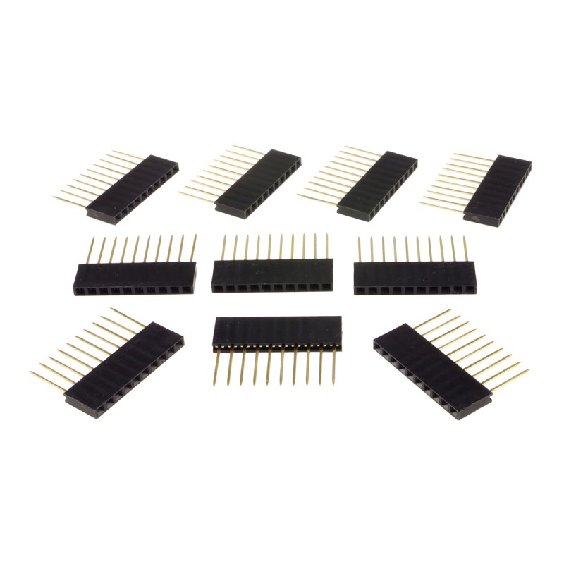 Straight molding 1x10 pins (12mm long legs), 2.54mm - 10 pcs. - Kamami ...