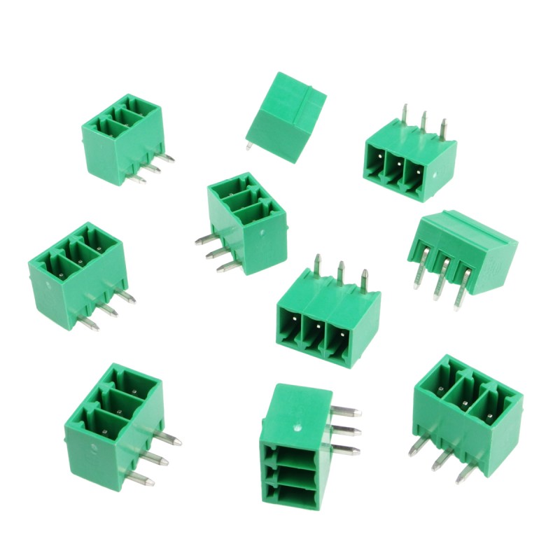 KF2EDGR - Male terminal block, angled, 3-pin, pitch 3.5 mm - 10 pcs ...