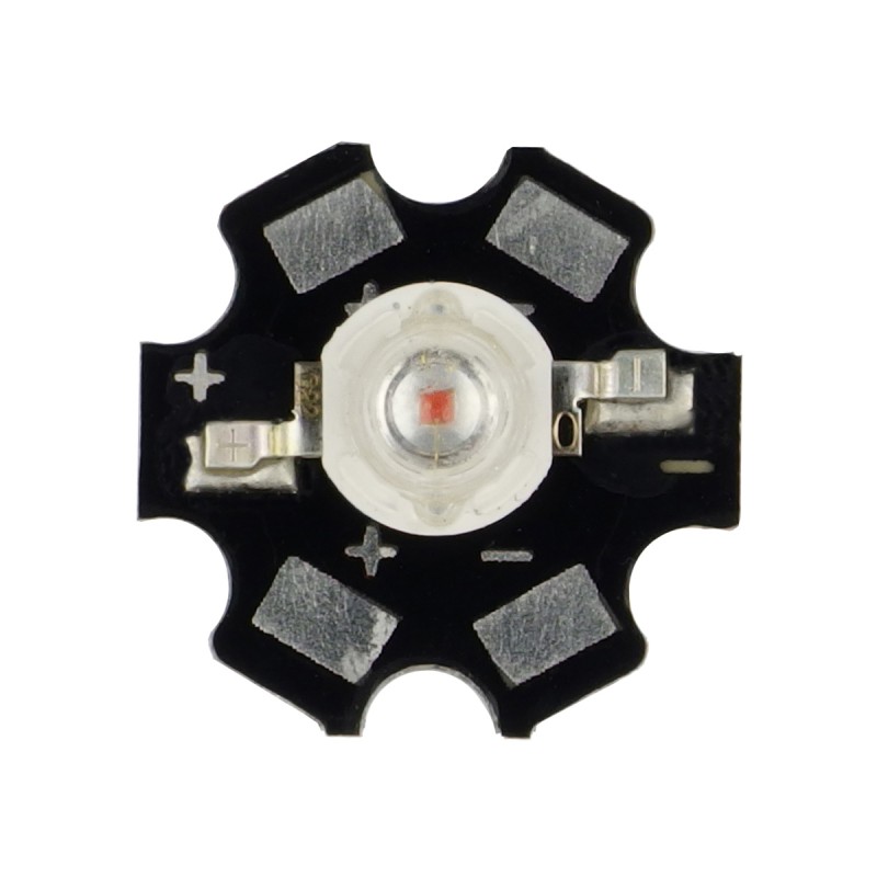 1W power LED with yellow heatsink - Kamami on-line store