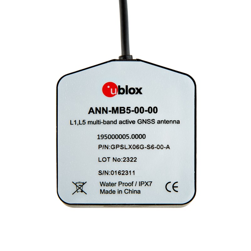 u-blox Multi-band Active GNSS - GNSS antenna L1, L5 (ANN-MB5) - Kamami on-line store
