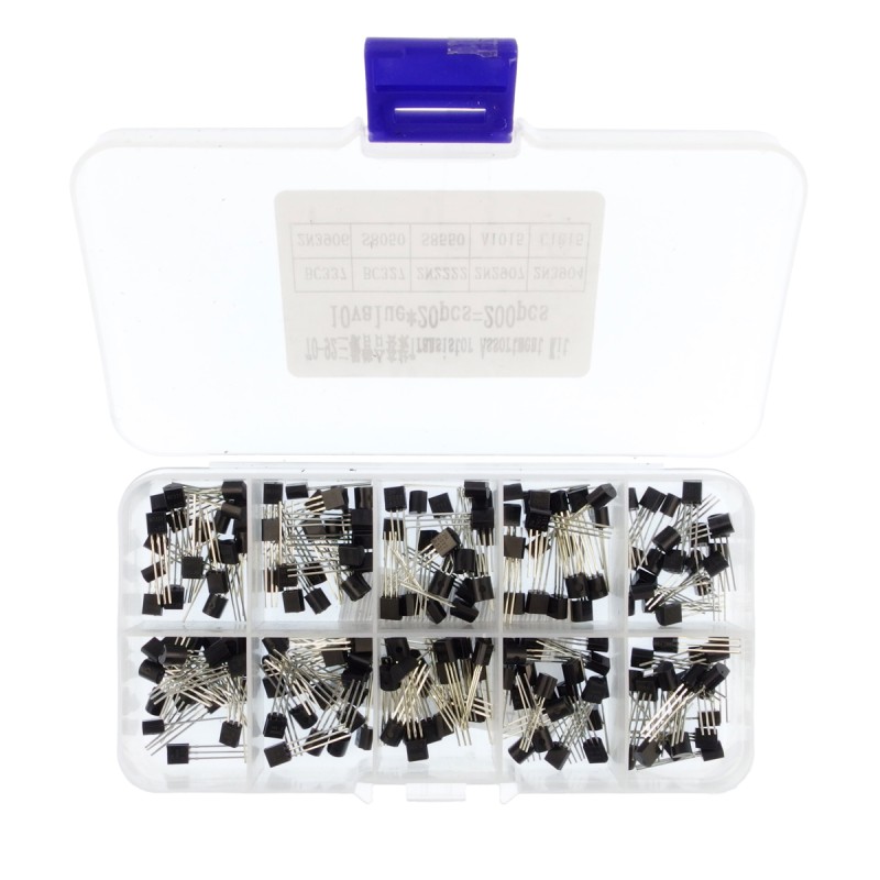 200-Piece Set of Bipolar Transistors PNP and NPN with Organizer ...