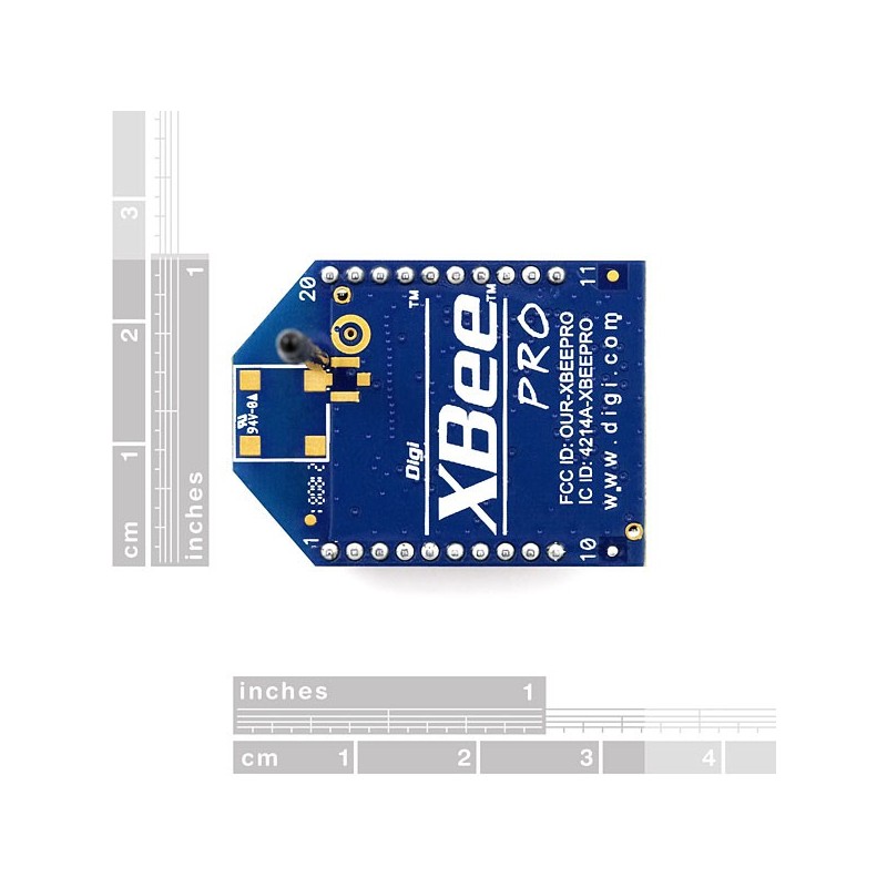 XBee Pro Series 1 - moduł Zigbee o mocy 60 mW (+18dBm) z anteną prętową ...