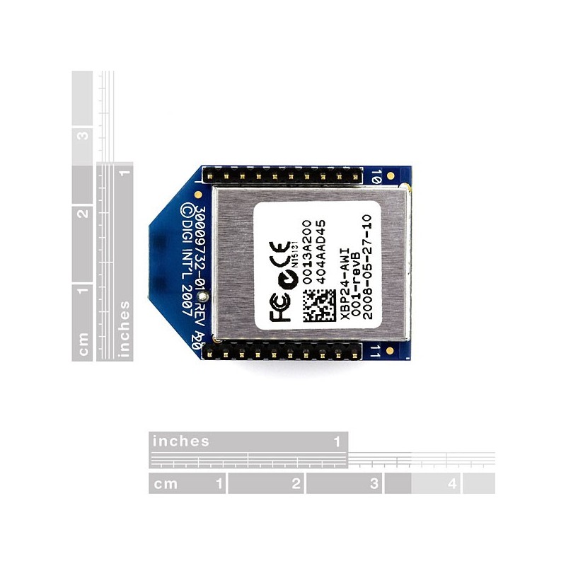 XBee Pro Series 1 - moduł Zigbee o mocy 60 mW (+18dBm) z anteną prętową ...