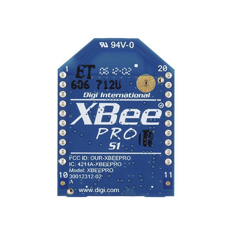 XBee Pro Series 1 - moduł Zigbee o mocy 60 mW (+18dBm) z anteną PCB ...