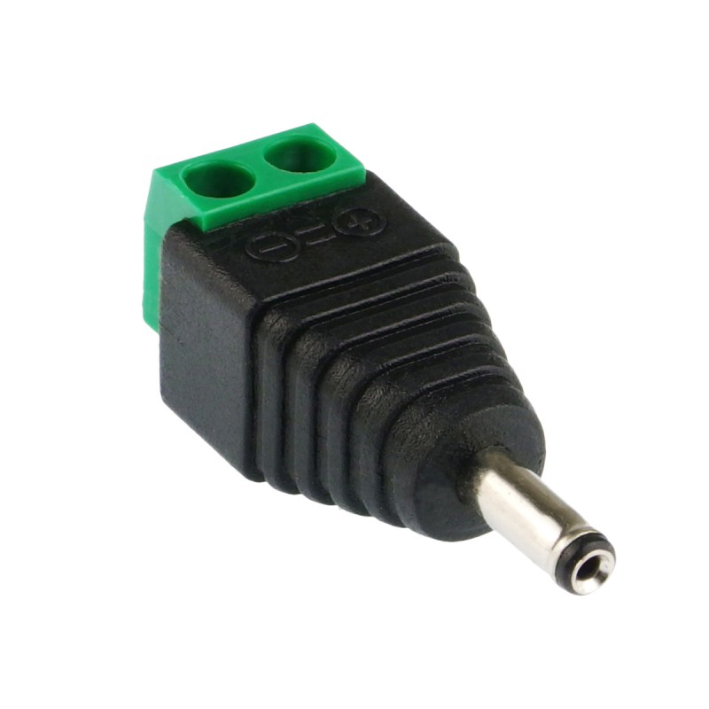 DC Jack 3.5x1.35mm Male Connector Adapter to Terminal Connector ...