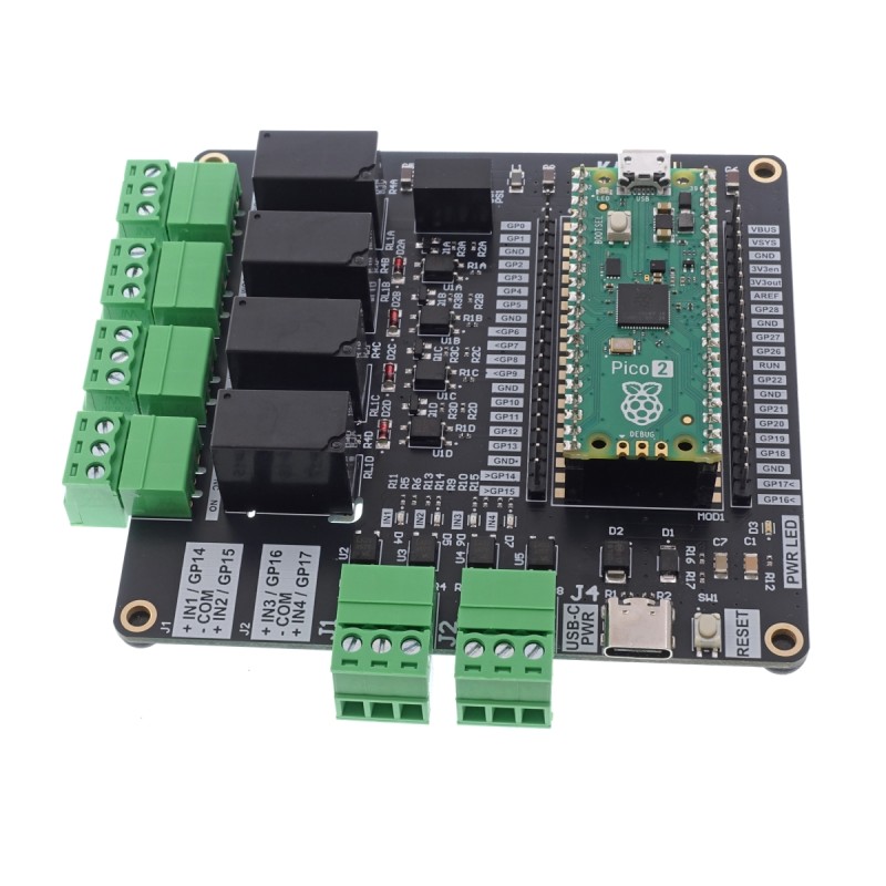 KAmodRPI Pico Safe Relay - 4-relay module for Raspberry Pi Pico with ...