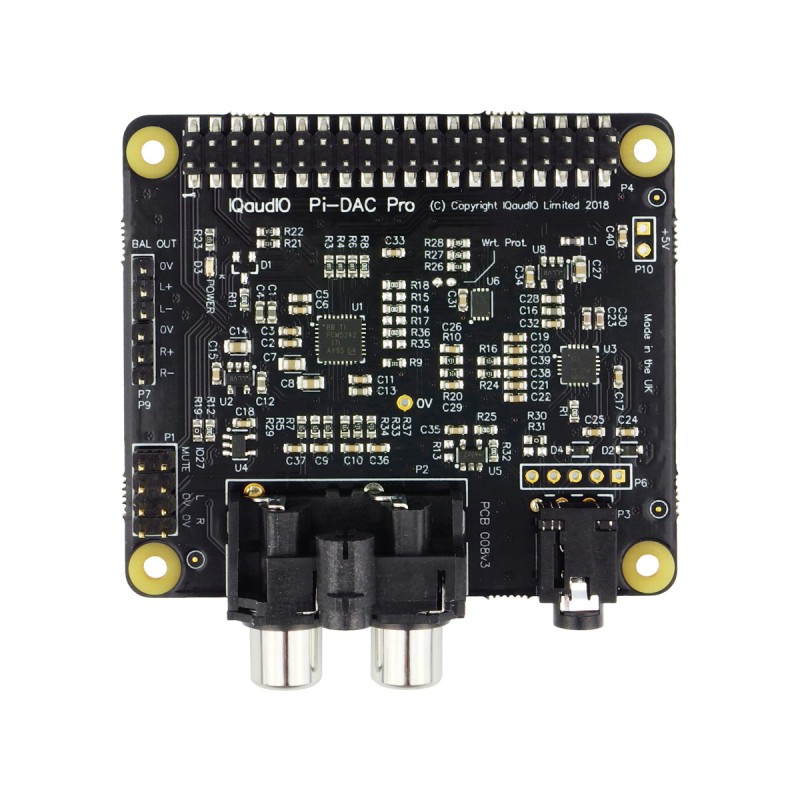 IQaudio DAC Pro - HAT audio module for Raspberry Pi - Kamami on-line store