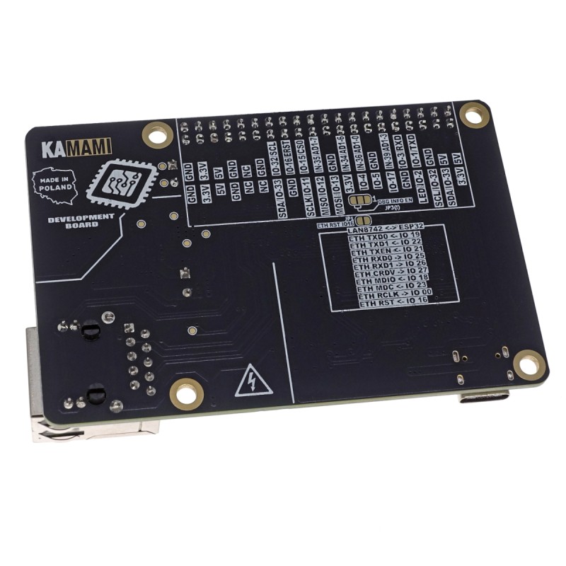 Kamodesp32 Ethpoe Evaluation Board With Esp32 Wroom Module Connected