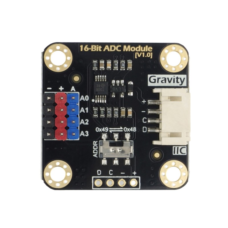 Gravity: I2C ADS1115 16-Bit ADC Module - moduł przetwornika ADC - sklep Kamami