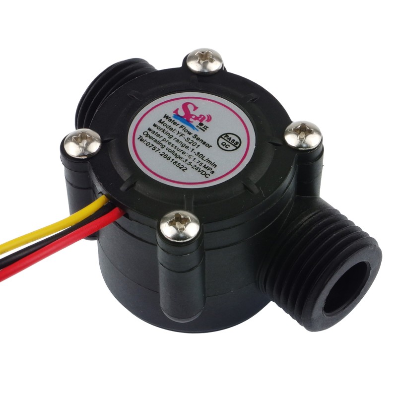 Liquid Flow Meter - Plastic 1/2" NPT Threaded, RoHS - sklep Kamami