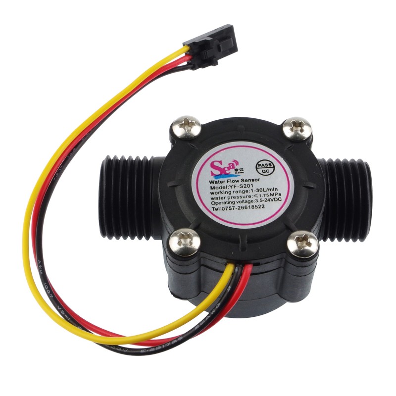 Liquid Flow Meter - Plastic 1/2" NPT Threaded, RoHS - sklep Kamami