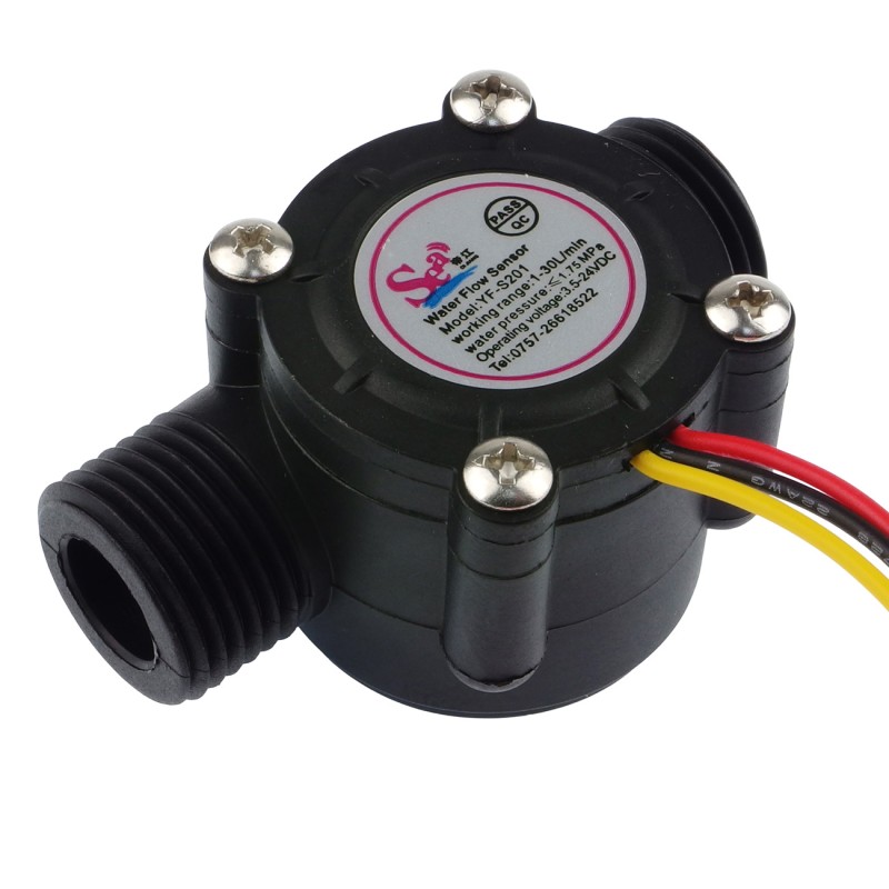 Liquid Flow Meter - Plastic 1/2" NPT Threaded, RoHS - sklep Kamami