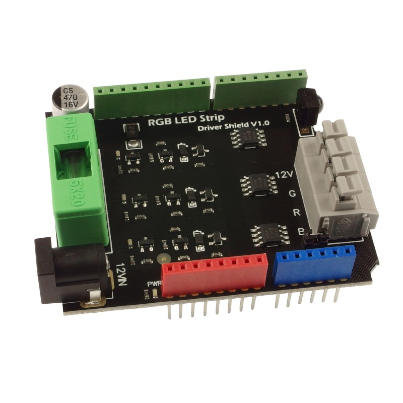 RGB LED Strip Driver Shield v1.0 - moduł sterownika taśm LED RGB dla Arduino - sklep Kamami