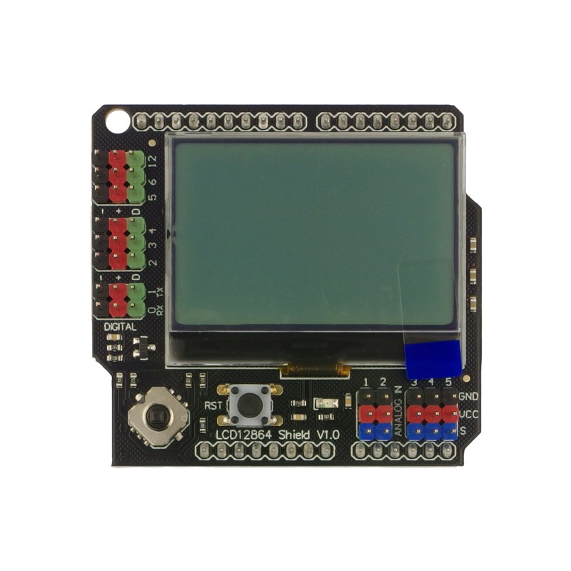 Gravity: LCD12864 Shield - moduł z wyświetlaczem LCD dla Arduino - sklep Kamami