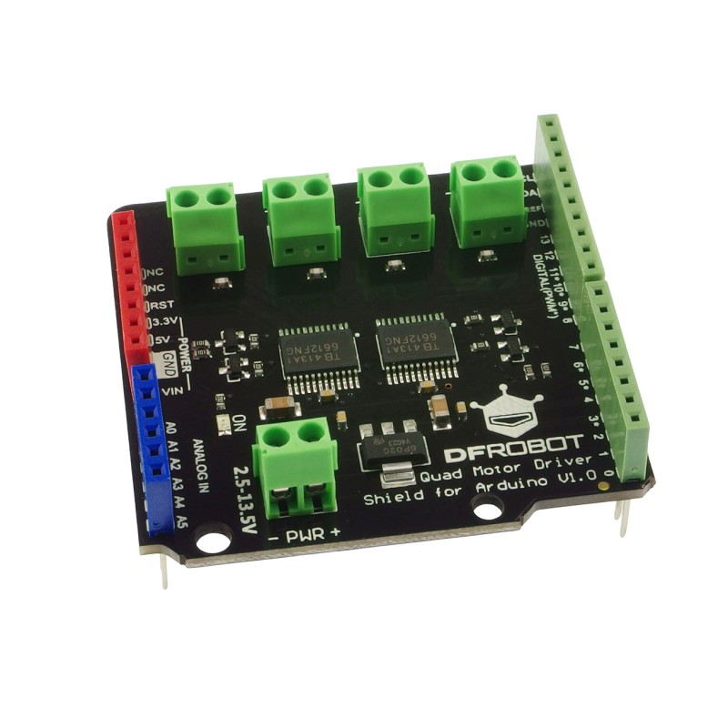 Quad DC Motor Driver Shield - DC motor driver for Arduino - Kamami on ...