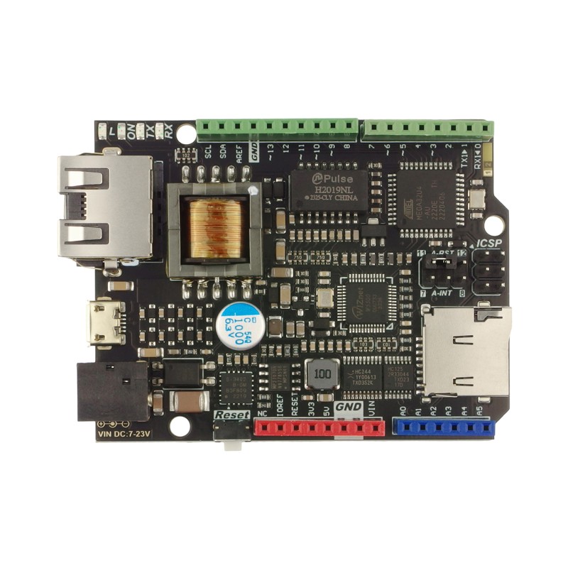 W5500 Ethernet with POE IoT Board - płytka rozwojowa IoT z ATmega32U4 i ...