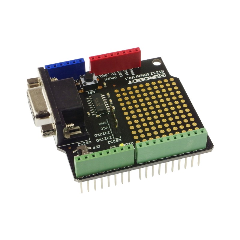 RS232 Shield - konwerter UART-RS232 dla Arduino - sklep Kamami