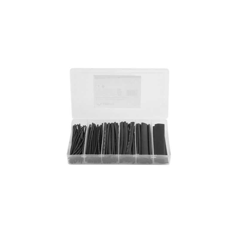 Heat Shrink Tubing Box 100 pcs Black Lanberg - Kamami on-line store