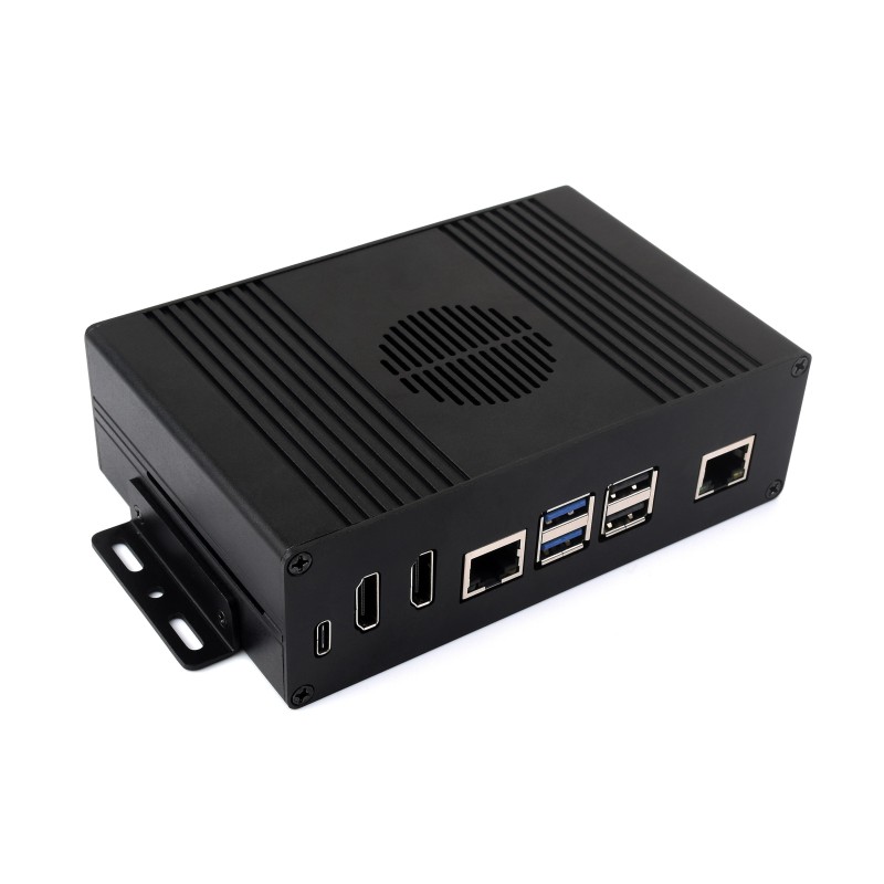All-in-One BOX-A mini-computer for Raspberry Pi 5 with PCIe adapter for Gigabit Ethernet ...