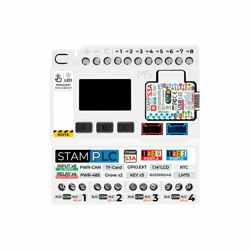 M5Stamp PLC Controller - PLC controller with M5Stamp S3 module - Kamami ...