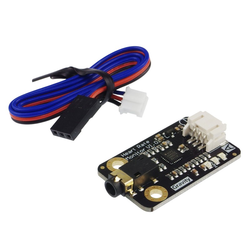 Gravity: Analog Heart Rate Monitor Sensor (ECG) - heart rate monitor for Arduino - Kamami on ...