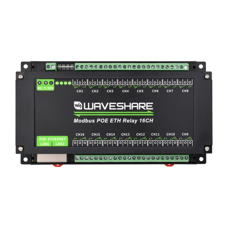 16-channel Ethernet relay module - Waveshare 30795 - Kamami on-line store
