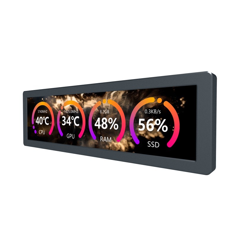 Monitor USB AIO 8,8" LCD grey do monitorowania danych komputera ...