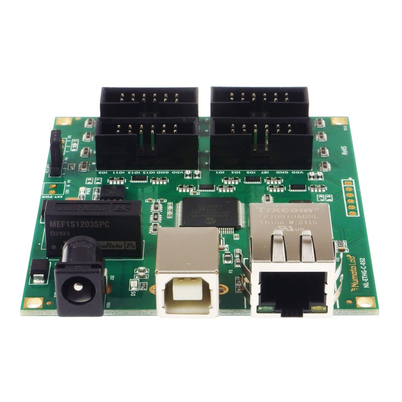 Numato Lab NLETHGC032-HT - 32-channel pluggable GPIO Ethernet, header ...