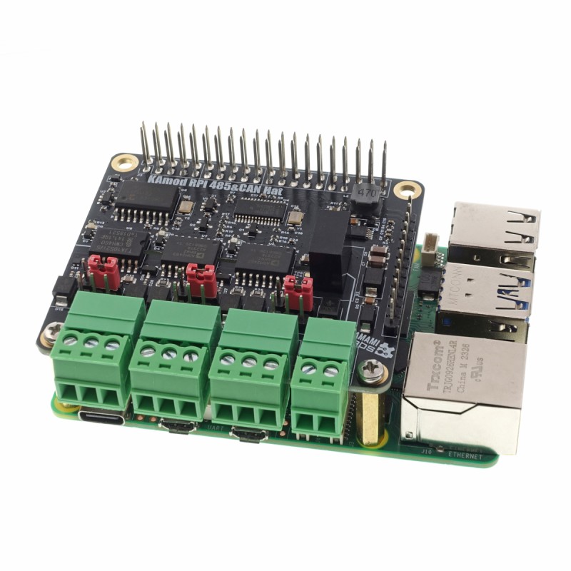 KAmod RPI 485&CAN Hat Module with two RS485 interfaces and a CAN ...