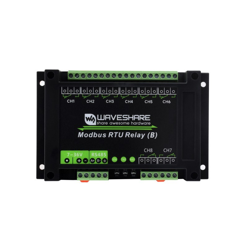 Moduł Modbus RTU Relay (B) 8-kanałowy z interfejsem RS485 - Waveshare ...