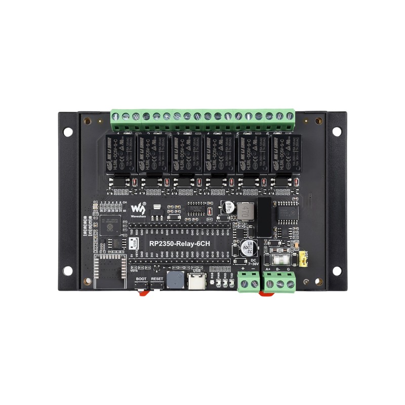 RP2350-Relay-6CH - przemysłowy 6-kanałowy moduł z przekaźnikami i ...