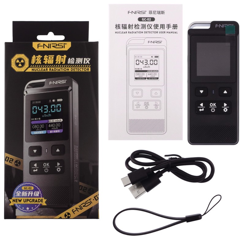 Fnirsi GC-02 - ionizing radiation detector, Geiger counter (black ...