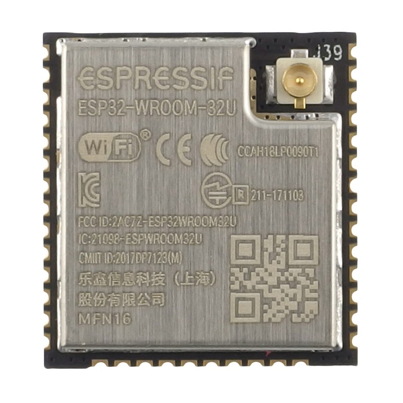 ESP32-WROOM-32U-N16 – IoT Module WiFi + Bluetooth BLE, 16 MB Flash, U ...