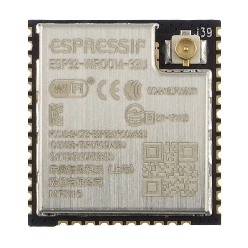 ESP32-WROOM-32U-N16 – IoT Module WiFi + Bluetooth BLE, 16 MB Flash, U ...