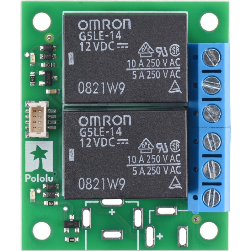 Basic 2-Channel SPDT Relay Carrier - moduł z 2 przekaźnikami SPDT 12VDC ...