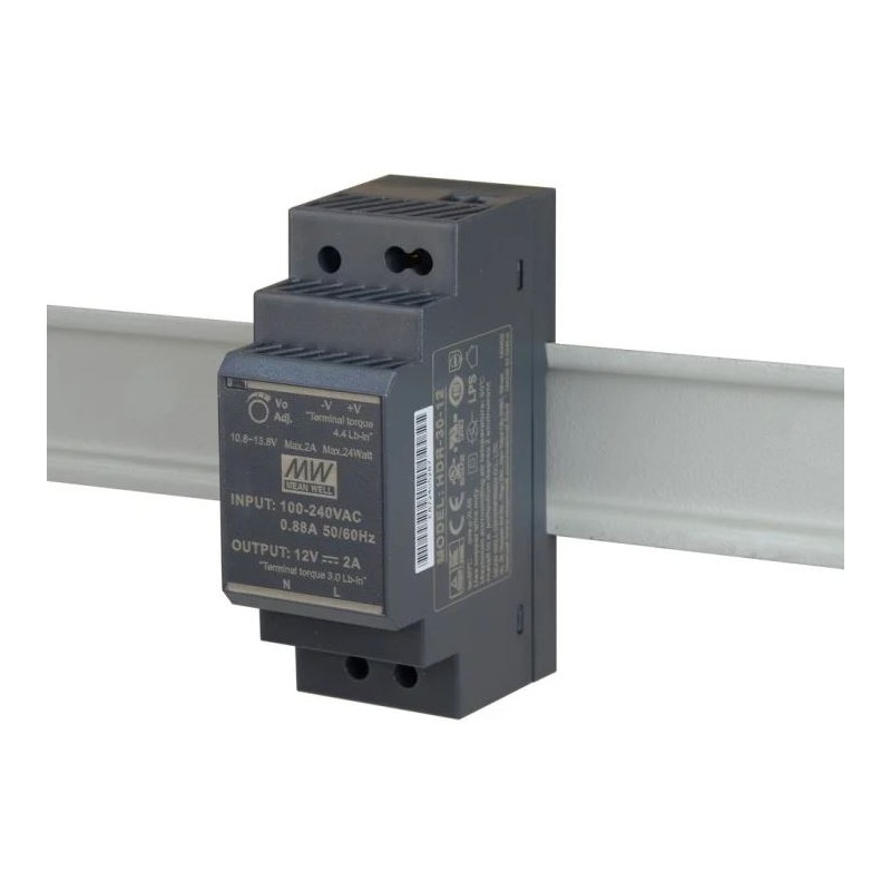 HDR-30-12 - DIN rail switching power supply 12V 30W - Kamami on-line store