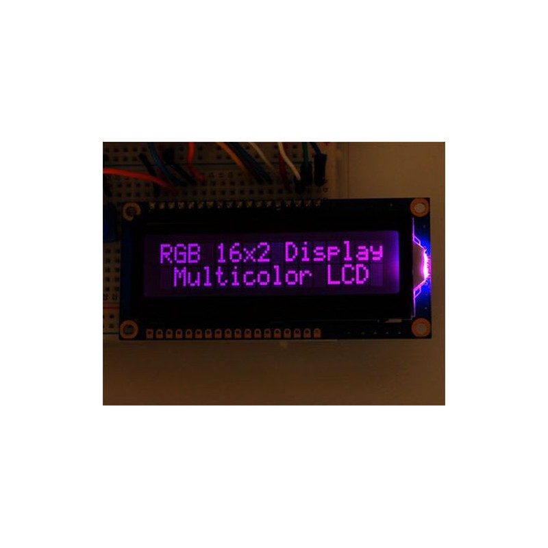 RGB backlight negative LCD 16x2 + extras - RGB on black - Kamami on ...