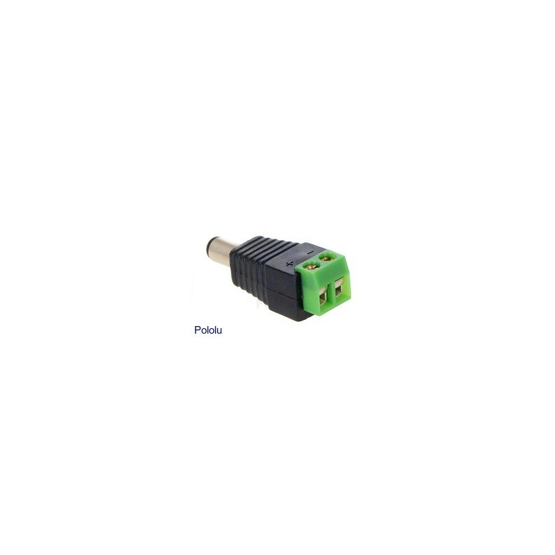 Pololu 2448 - DC Barrel Plug to 2-Pin Terminal Block Adapter - Kamami ...