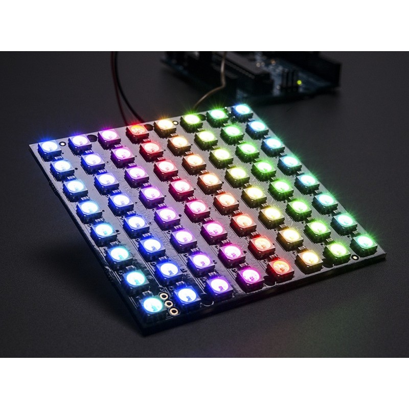 Adafruit NeoPixel NeoMatrix 8x8 - 64 RGB LED Pixel Matrix - Kamami on ...