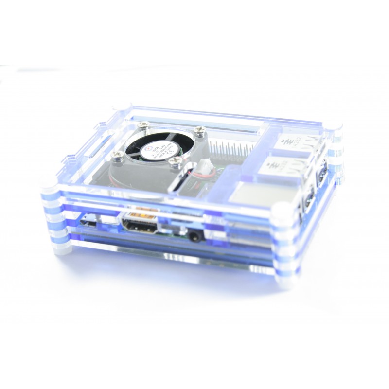 Raspberry Pi 3 2 B Housing With A Dark Blue Fan Kamami On Line Store
