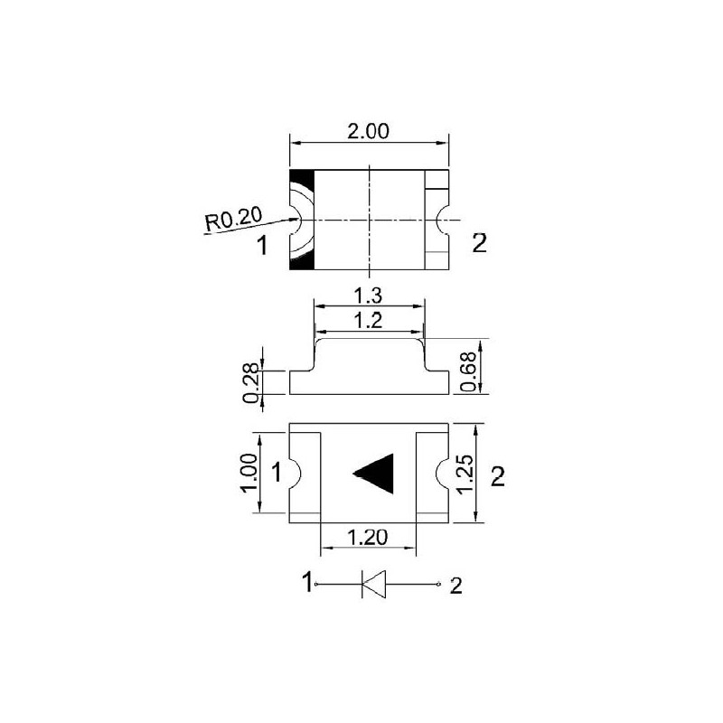LED SMD 0805G - green LED - Kamami on-line store