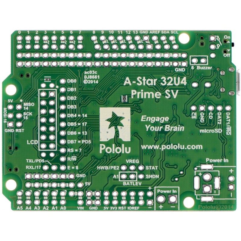 A-Star 32U4 Prime SV - płytka z mikrokontrolerem ATmega32U4, złącza ...