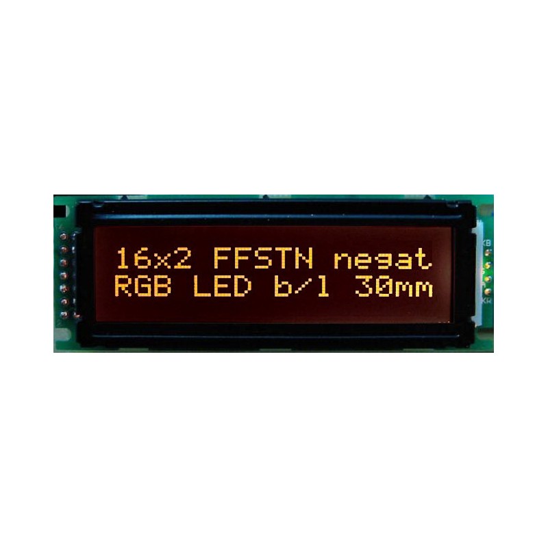 LCD alphanumeric display (negative) 2x16 characters with RGB backlight ...