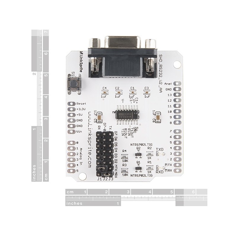RS232 Shield V2 - rozszerzenie RS232 do Arduino z gniazdem DB9-F ...